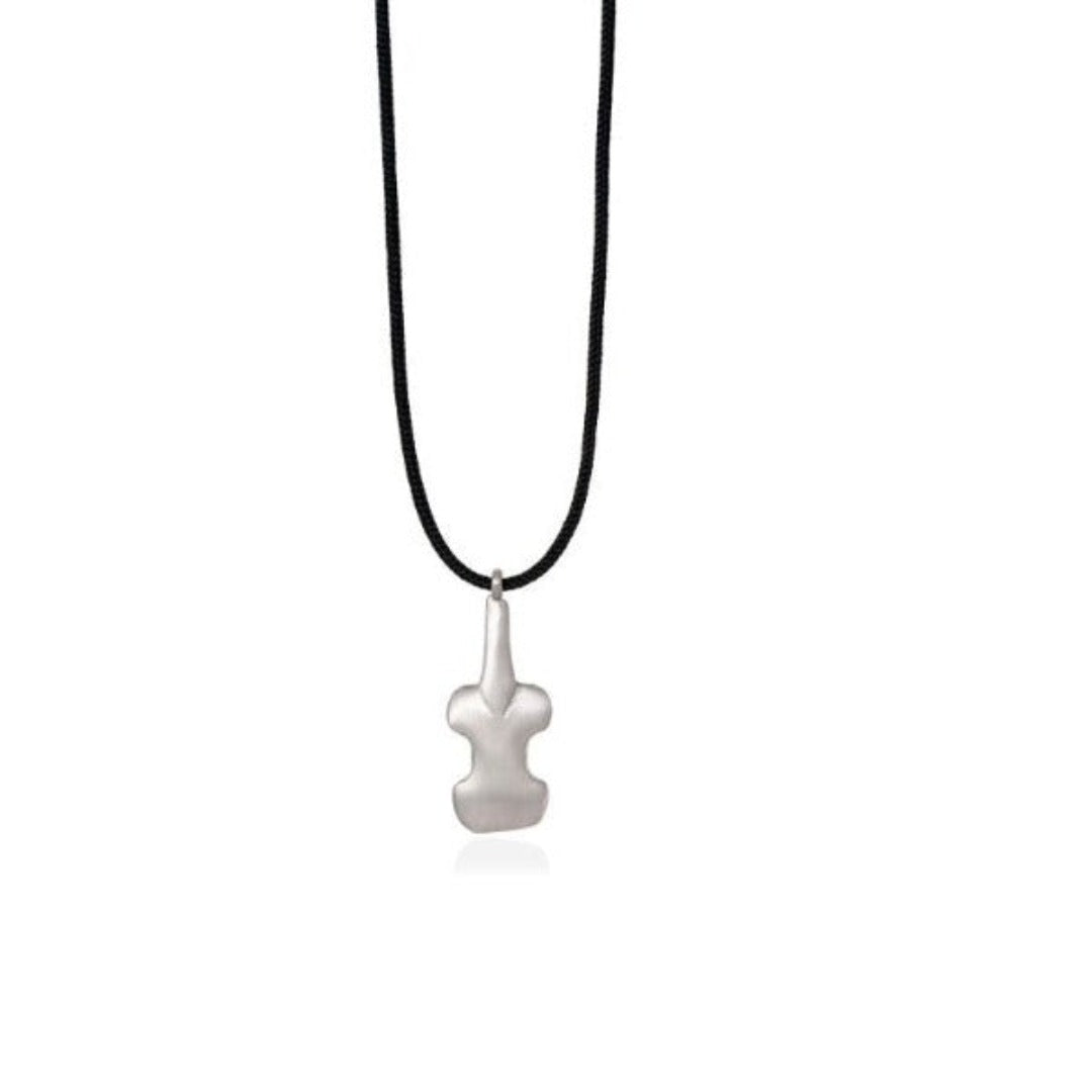 Violin Figurine Pendant - Cycladic Art Silver Jewelry - Sterling 925 ...