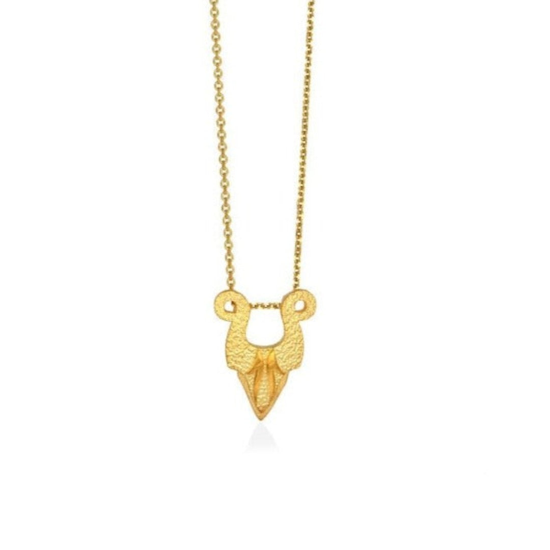 Minotavros Pendant - Greek Minotaur Mythology Jewelry - Gold Plated ...