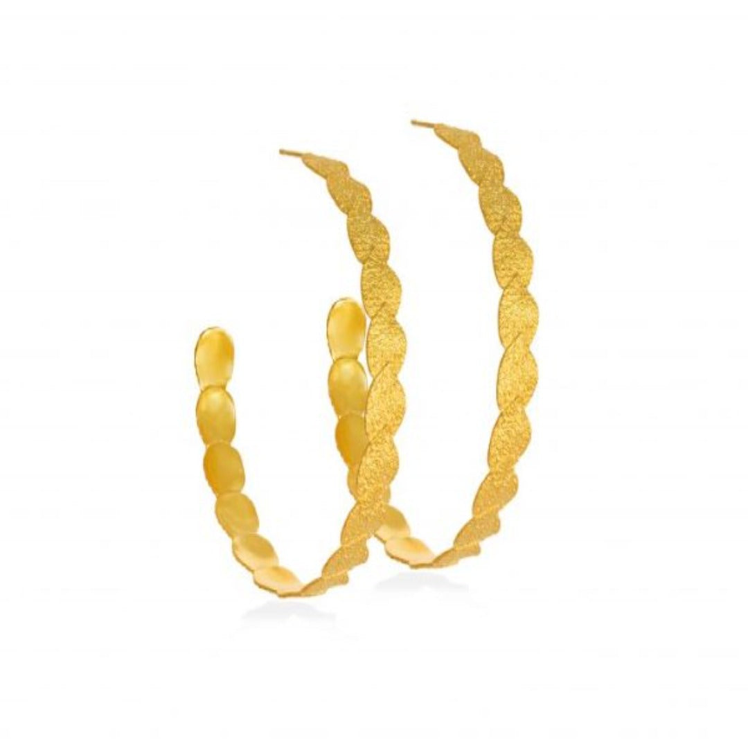 Desert Allure Hoop Earrings 24K Gold - Mary Samoli | Thalassea ...